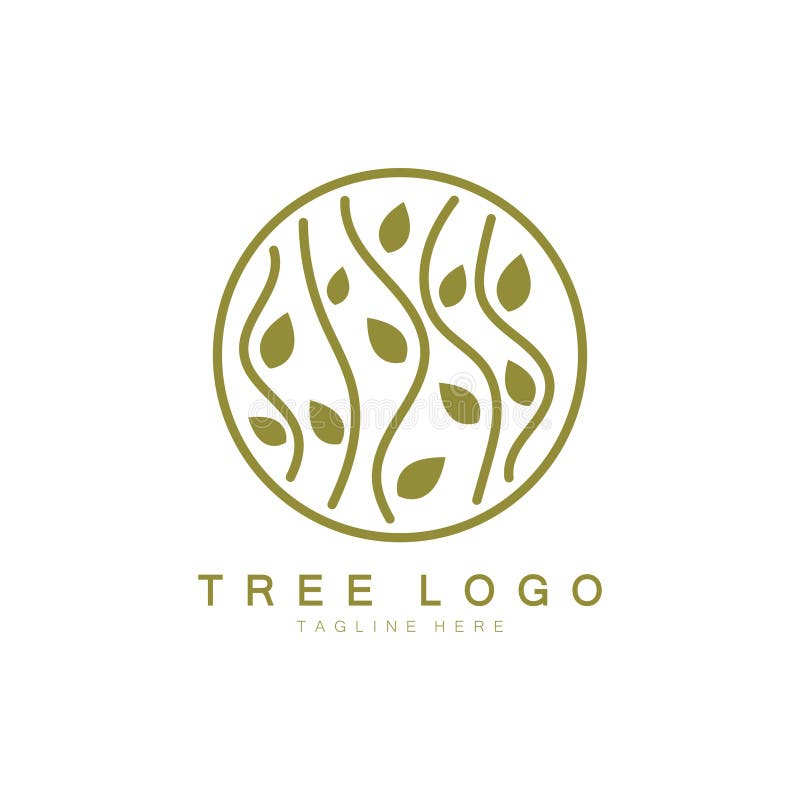 Abstract Tree Logo for Forest and Park Nature.with a Combination of ...