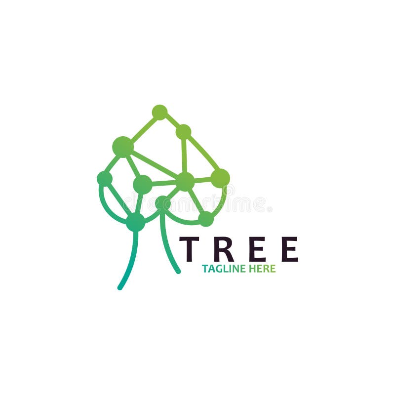 Abstract Tree Logo Icon Vector Isolated Stock Vector - Illustration of ...