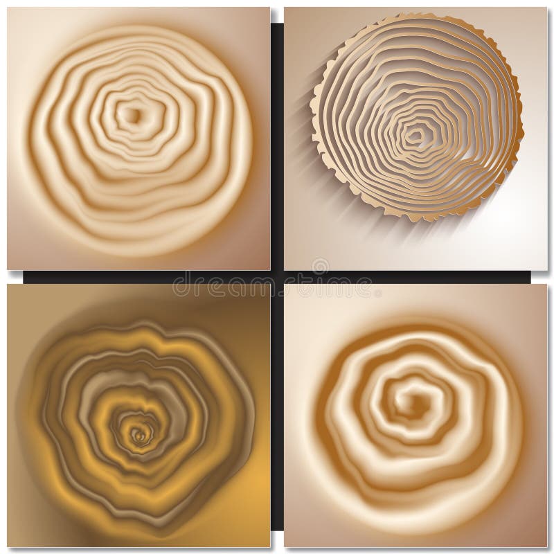 Abstract Tree Rings Background. Stock Vector - Illustration of decor ...