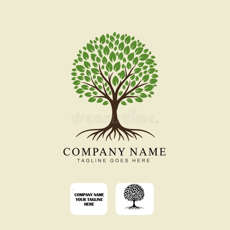 Abstract tree logo design stock vector. Illustration of leaves - 384710657