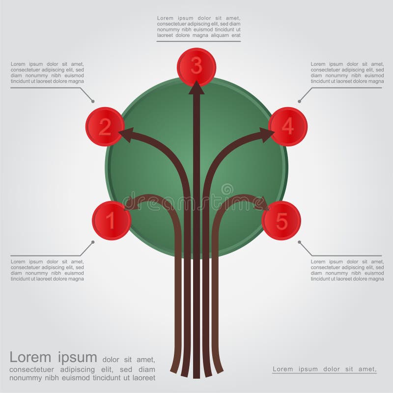 Abstract Tree with Space for Text. Vector Stock Vector - Illustration ...