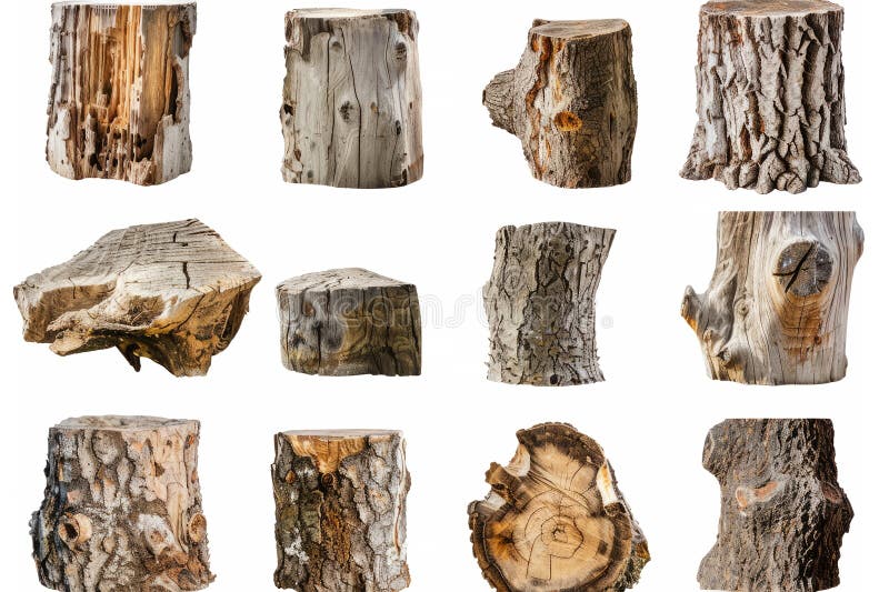 Abstract Tree Stumps: Different Tree Stump Profiles, Each Showcasing ...