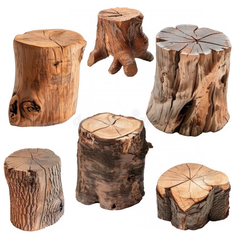 Abstract Tree Stumps: Different Tree Stump Profiles, Each Showcasing ...