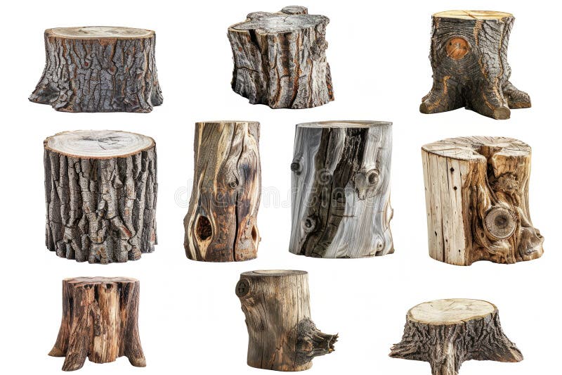 Abstract Tree Stumps: Different Tree Stump Profiles, Each Showcasing ...