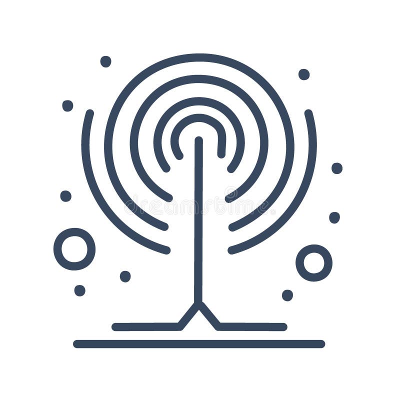 Abstract Tree Symbol Illustration. Minimalist Graphic Design of a ...