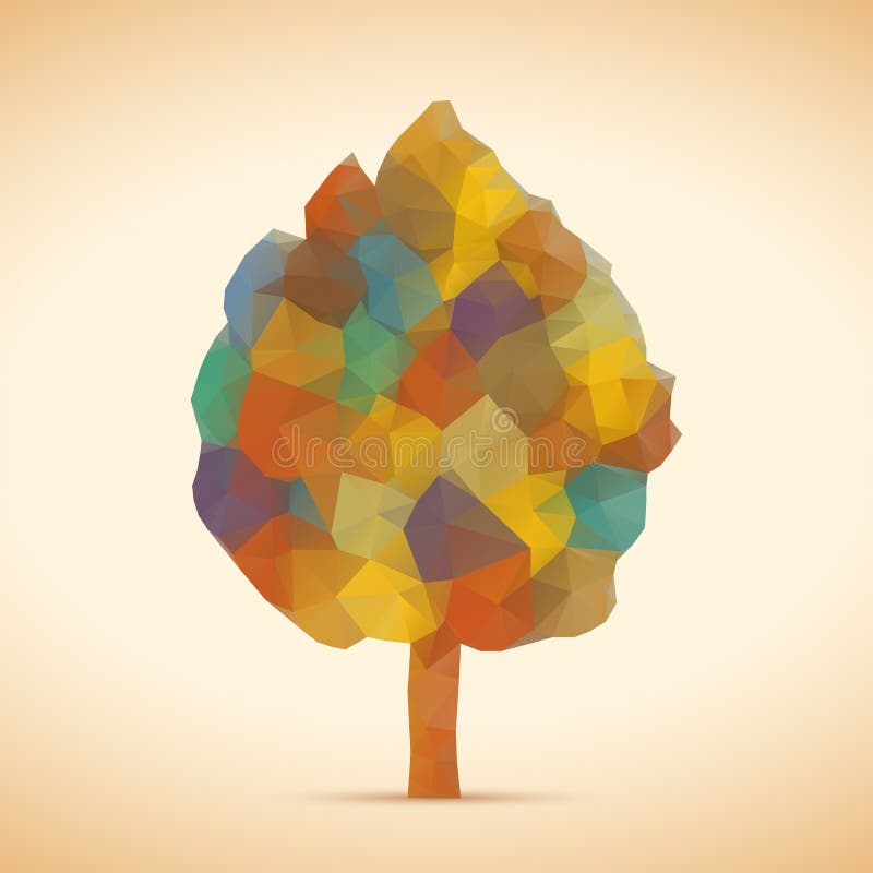 Abstract tree of triangles stock vector. Illustration of landscape ...