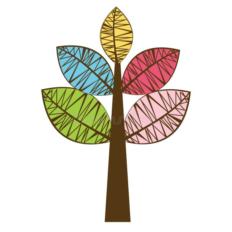 Abstract tree stock vector. Illustration of plant, multicolored - 15830352