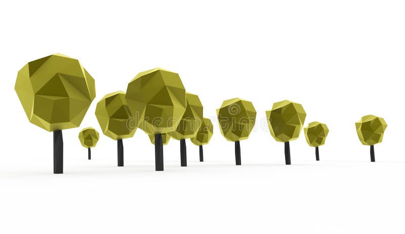 Abstract Trees Concept Rendered on White Background Stock Illustration ...