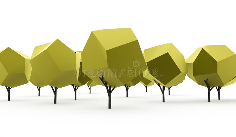 Abstract Trees Concept Rendered on White Background Stock Illustration ...