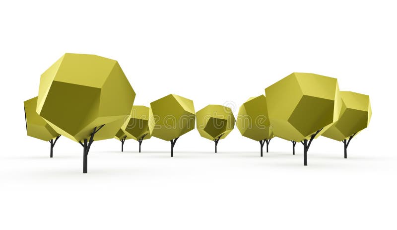 Abstract Trees Concept Rendered on White Background Stock Illustration ...