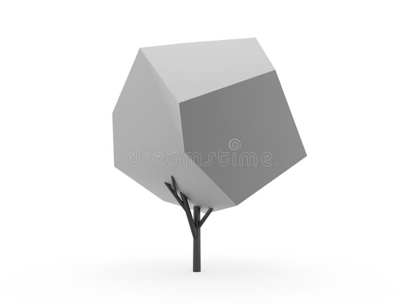 Abstract Trees Concept Rendered on White Background Isolated Stock ...