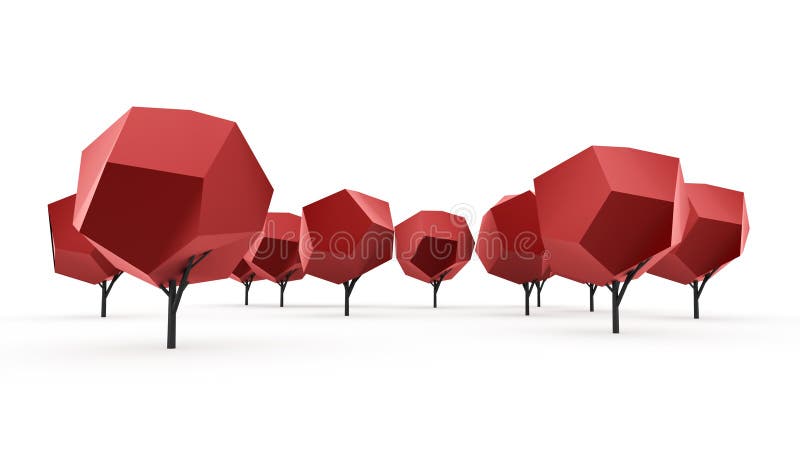 Abstract Trees Concept Rendered on White Background Stock Illustration ...