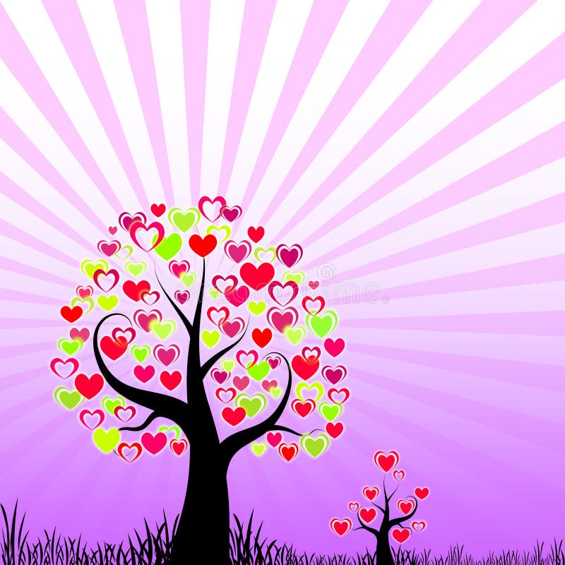 Love Heart Tree Vector stock vector. Illustration of spring - 5057155