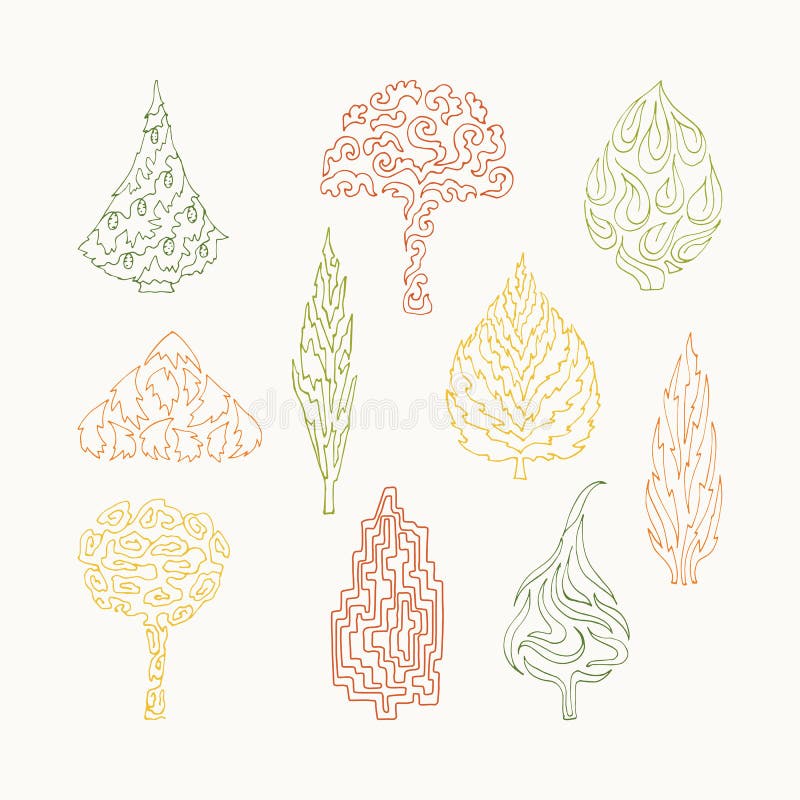 Abstract trees stock vector. Illustration of graphic - 75974533