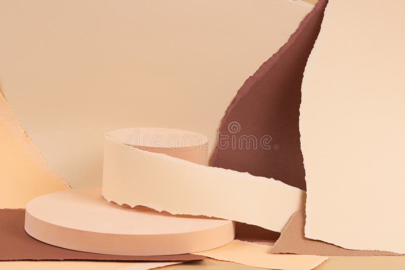 Abstract Trendy Composition with Empty Round Podium Platform for ...