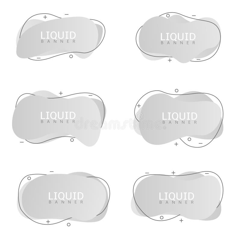 Abstract liquid banners stock vector. Illustration of paper - 145812884