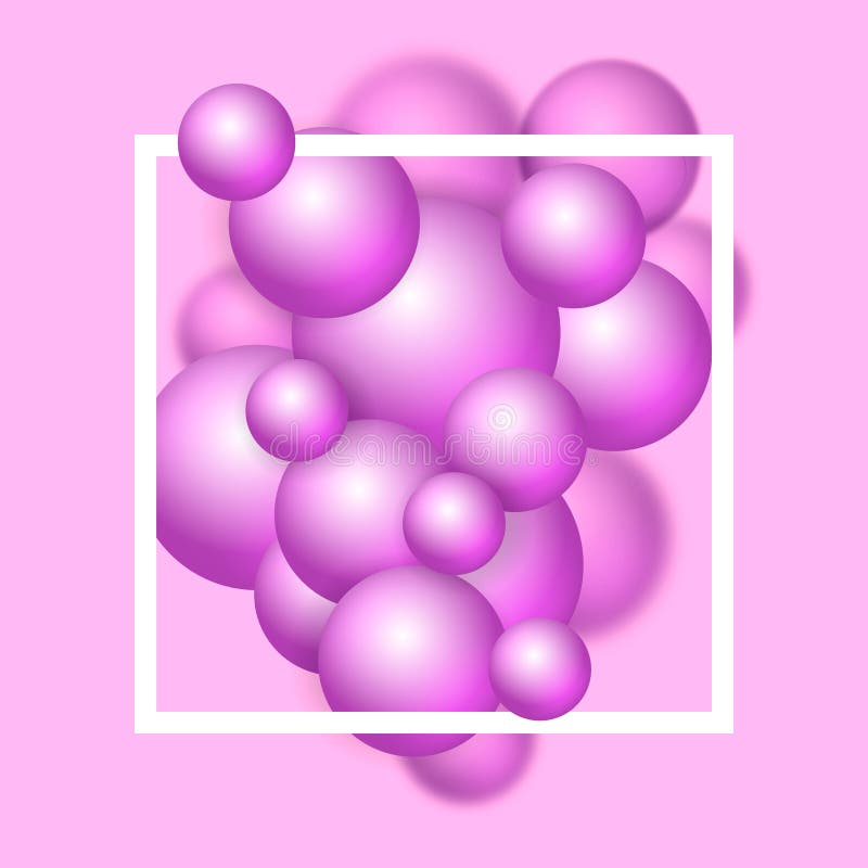 Abstract Trendy Pattern with Purple Spheres. Vector Illustration for ...