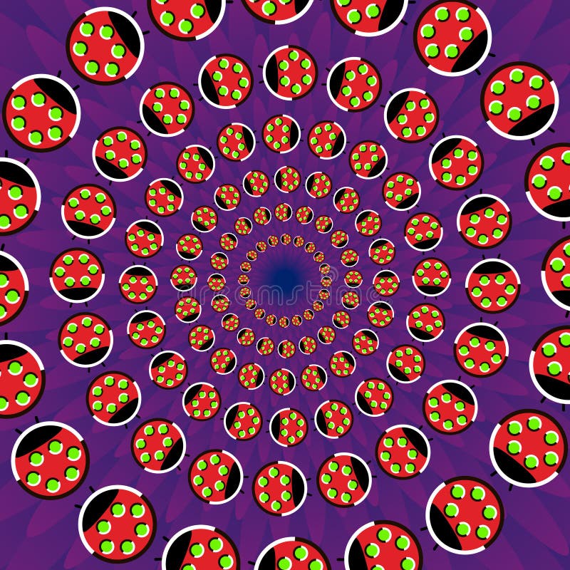 Abstract Trendy Round Optical Illusion, Motion Simulation Stock Vector ...