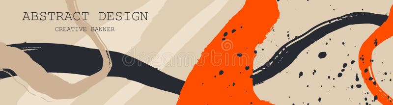 Abstract Trendy Universal Artistic Banner Template. Vector Illustration ...