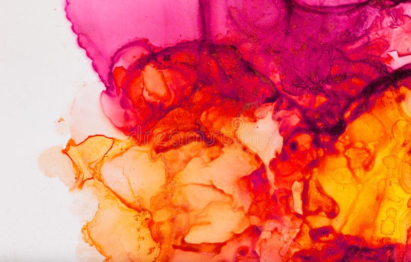 Abstract Trendy Wallpaper Artwork. Ink Colors. Stock Photo - Image of ...