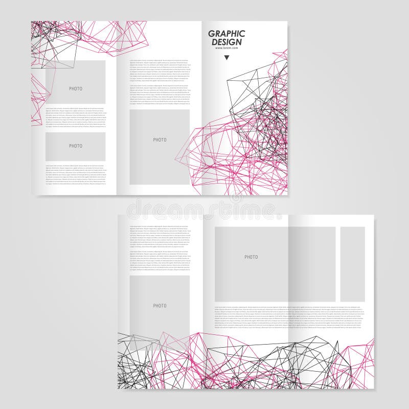 Abstract Tri-fold Brochure Design Stock Vector - Illustration of ...