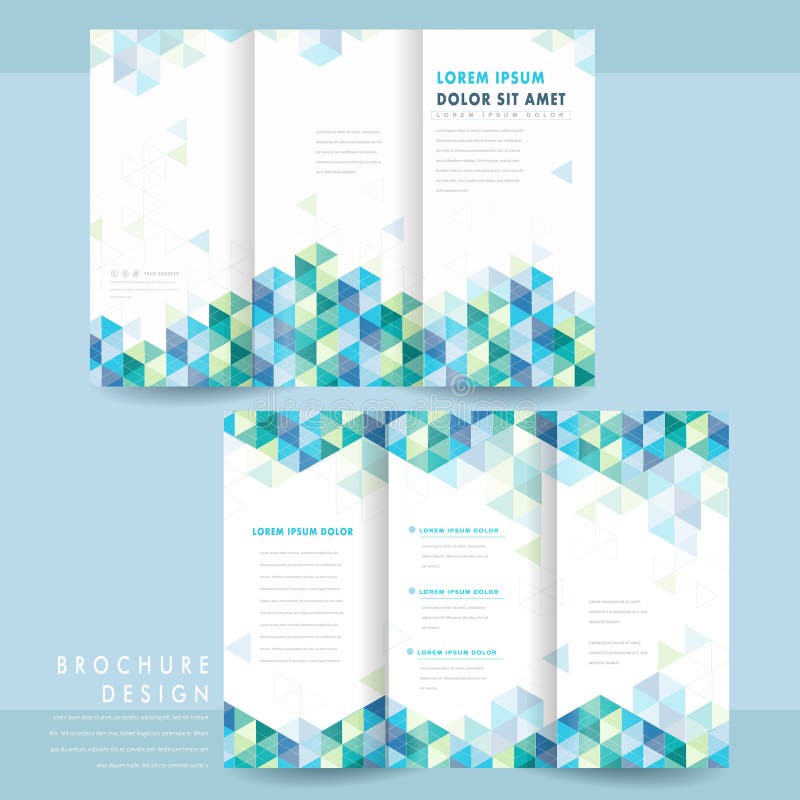 Abstract Tri-fold Template Design Stock Vector - Illustration of ...