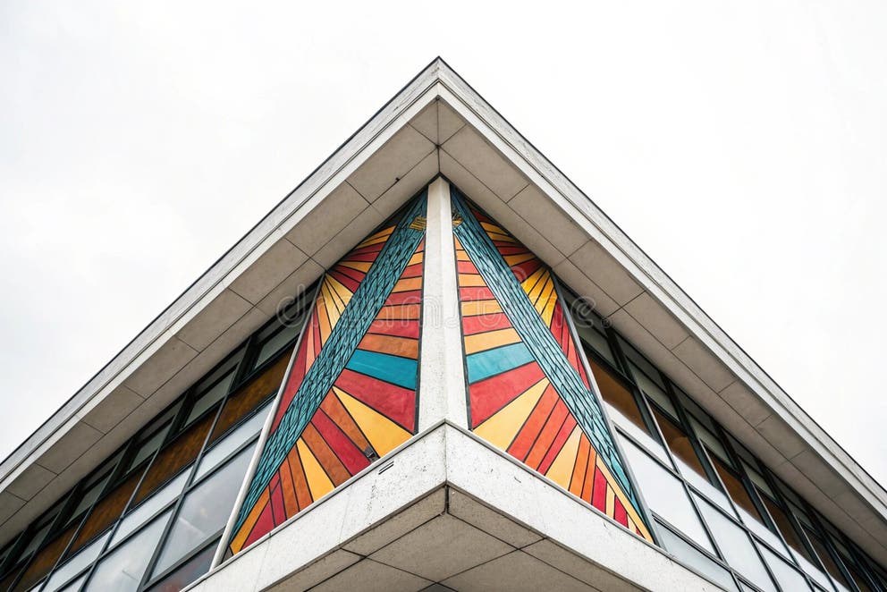 Abstract Triangle Angled Corner of Building Structure Stock ...