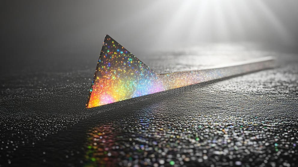 Prismatic Arrow on Textured Surface Stock Illustration - Illustration ...