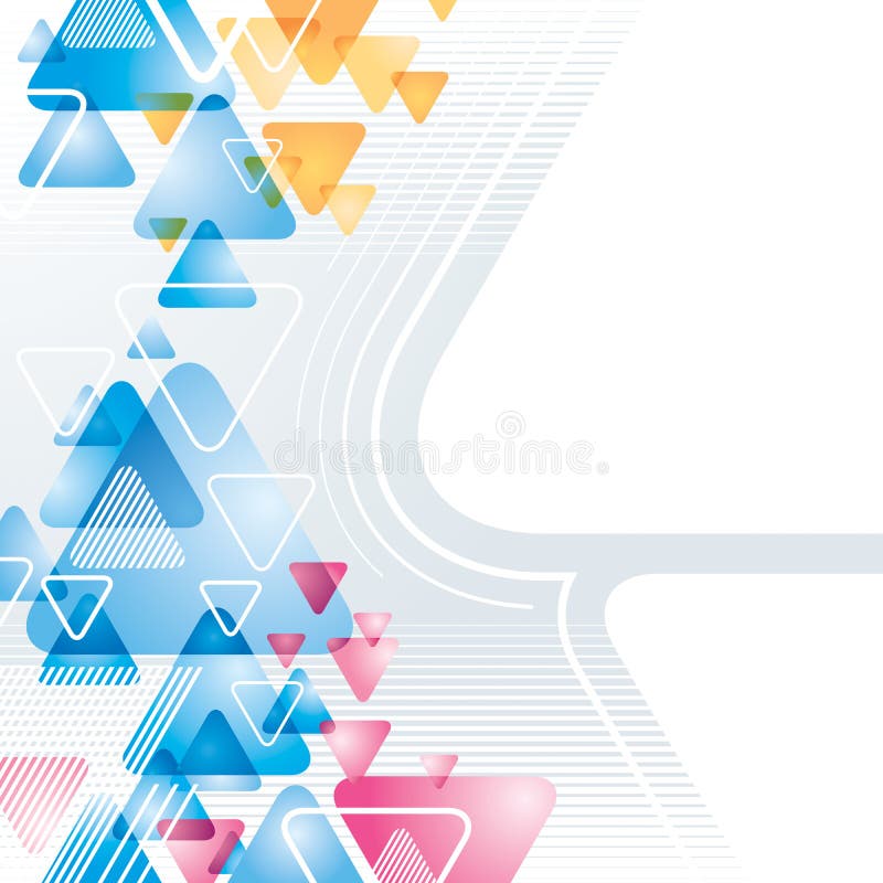Abstract Triangle Design Vector Template Layout for Magazine Stock ...