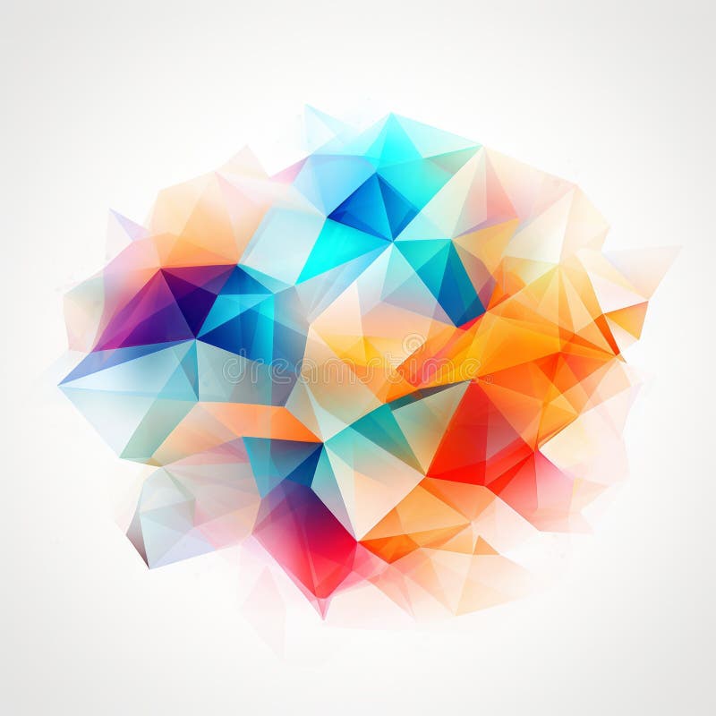 Abstract Triangle Background with Colorful Shapes in the Style of Tony ...