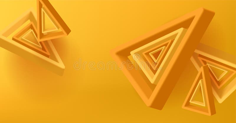 Abstract Triangle Background. 3D Empty Composed in Each Other Triangles ...