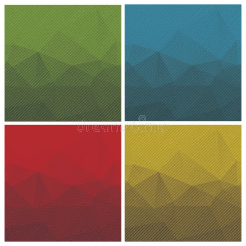 Abstract Triangle Backgrounds with Stripes Stock Vector - Illustration ...