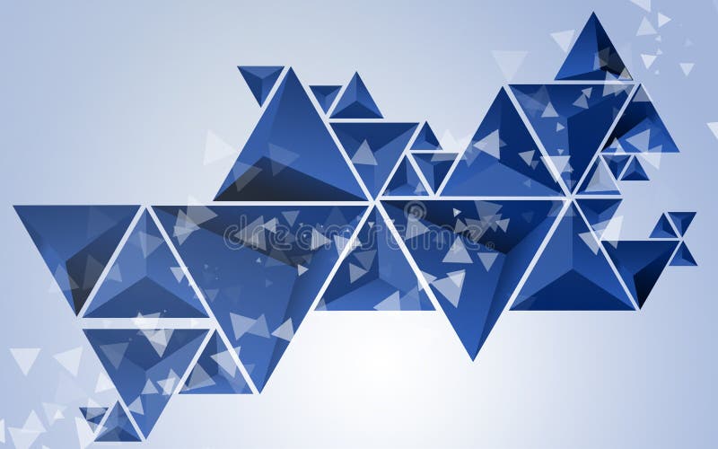 Blue Shatter Polygonal Background Stock Vector - Illustration of cyber ...