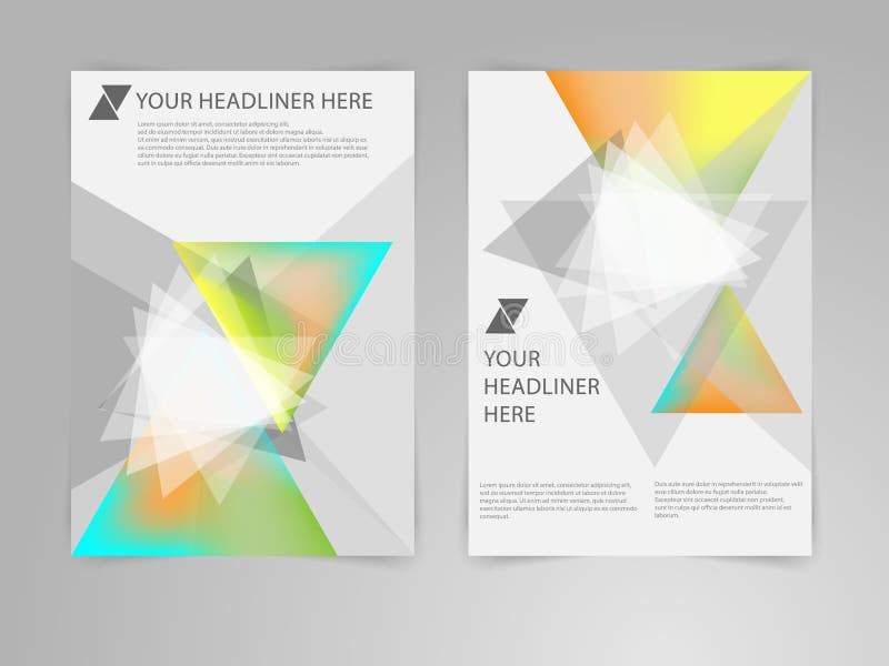 Abstract Triangle Brochure Flyer Design Vector Stock Vector ...