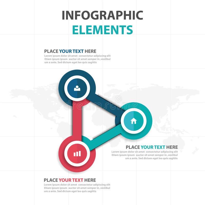 Abstract Triangle Circle Business Infographics Elements, Presentation ...
