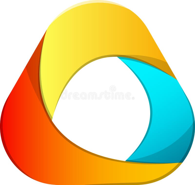 Abstract Triangle and Circle Logo in Trendy and Minimal Style Stock ...