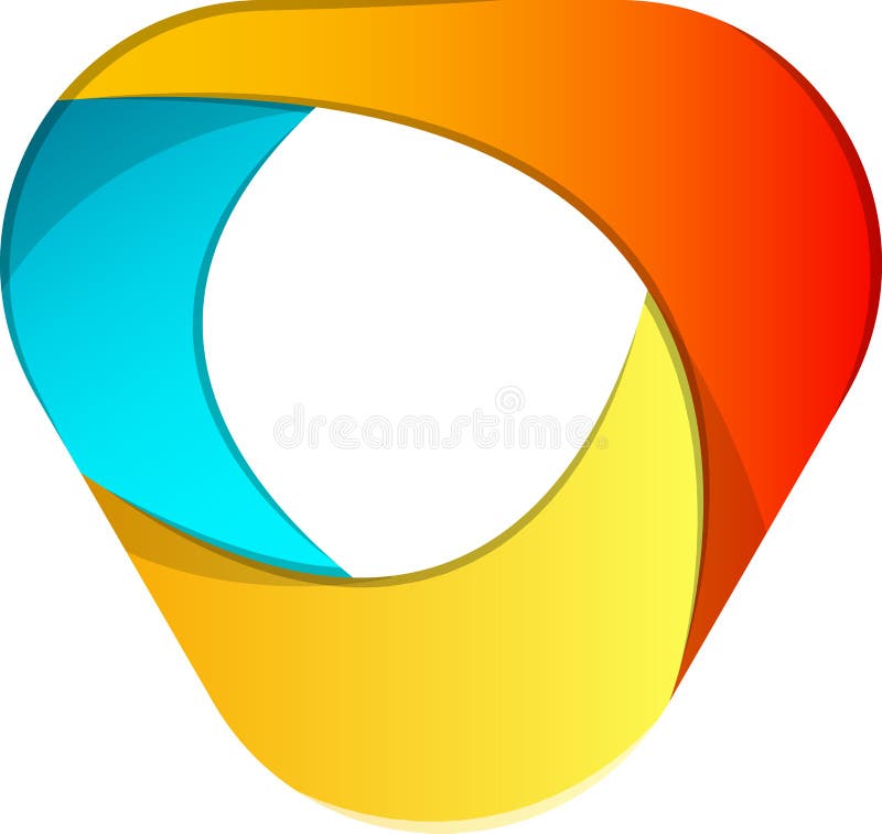 Abstract Triangle and Circle Logo in Trendy and Minimal Style Stock ...