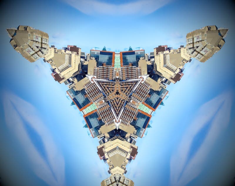 Abstract Triangle City Mandala Stock Illustration - Illustration of ...