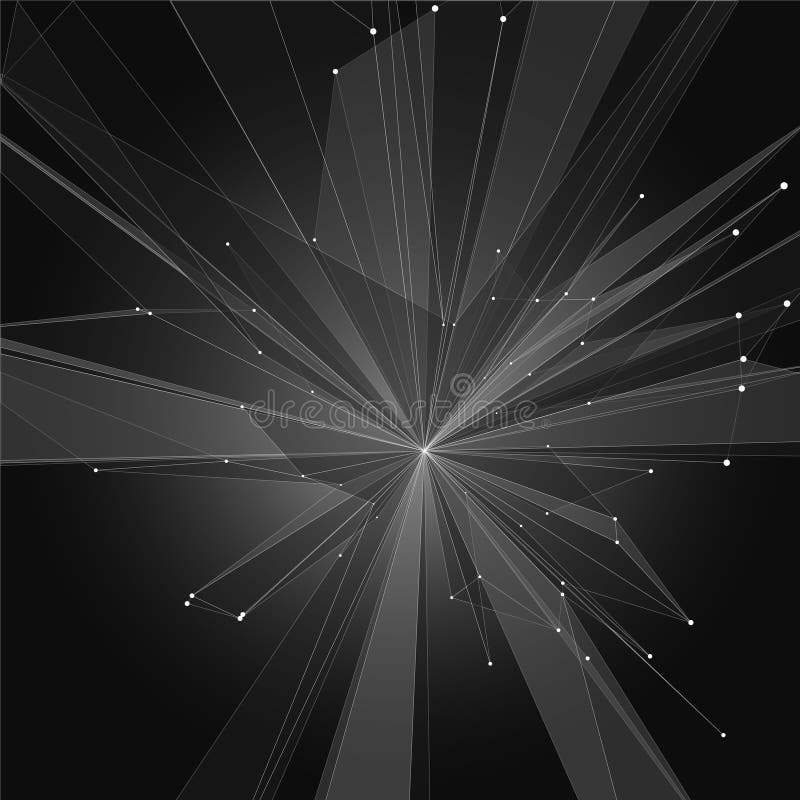 Abstract Triangle Crystal Shape in Space. Vector Stock Vector ...