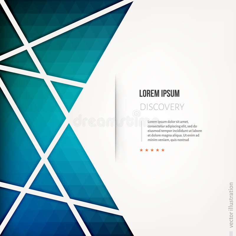 Abstract Triangle Design Template Stock Vector - Illustration of cover ...