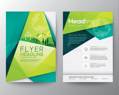 Abstract Triangle Flyer Design Template Stock Vector - Illustration of ...