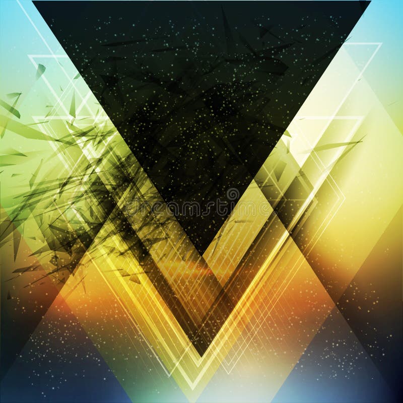 Abstract Triangle Future Vector Background Stock Vector - Illustration ...