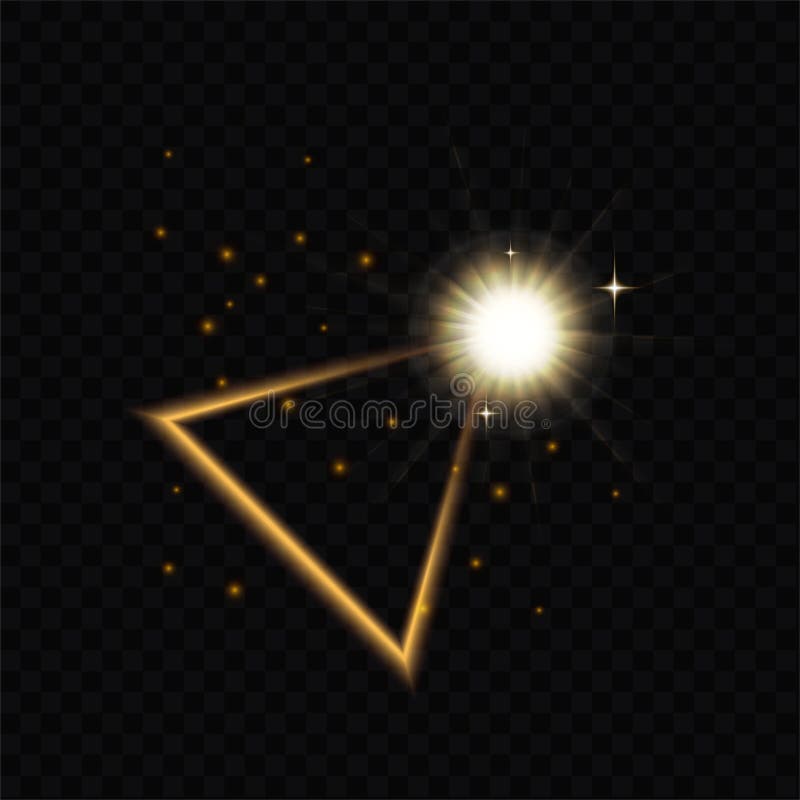 Abstract Triangle Geometric Shape with Glowing Light Effect Stock ...
