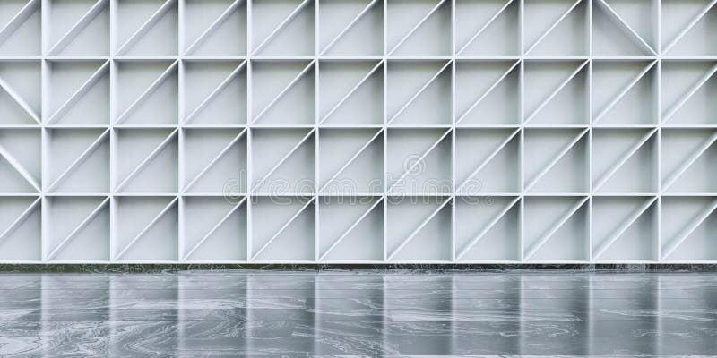 Abstract Triangle Geometric Shape Pattern Wall with Stone Floor 3d ...