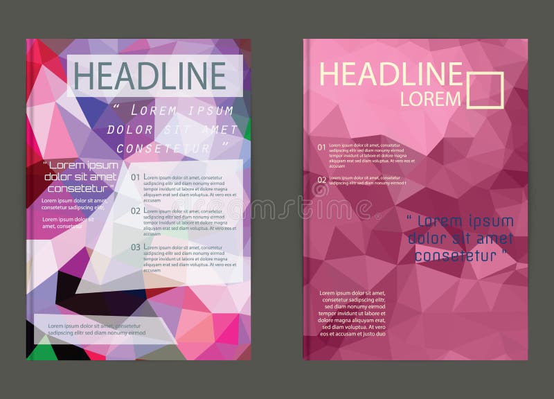 Abstract Triangle Geometric Vector Brochure Template. Stock Vector ...