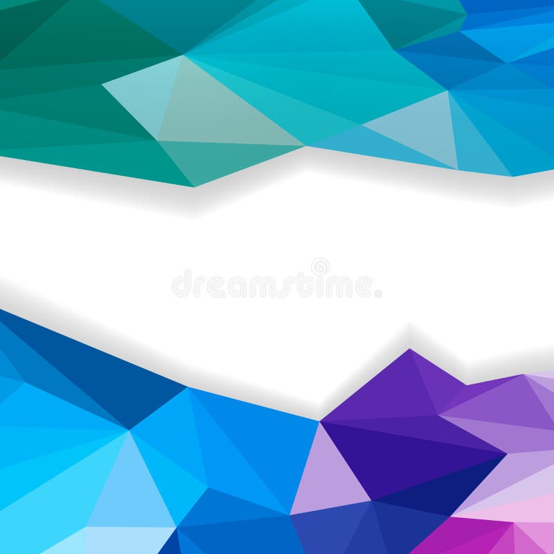 Triangular Abstract Background, Crystal Colorful Shapes Border Stock ...