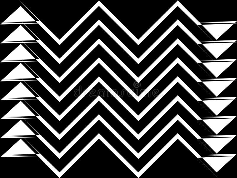 Abstract Geometric Zig Zag Black White Backgroud Vector Stock Vector ...