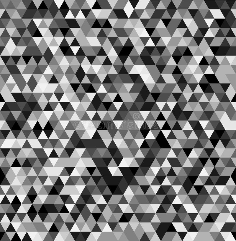Abstract Triangle Geometrical Seamless Black and White Background Stock ...