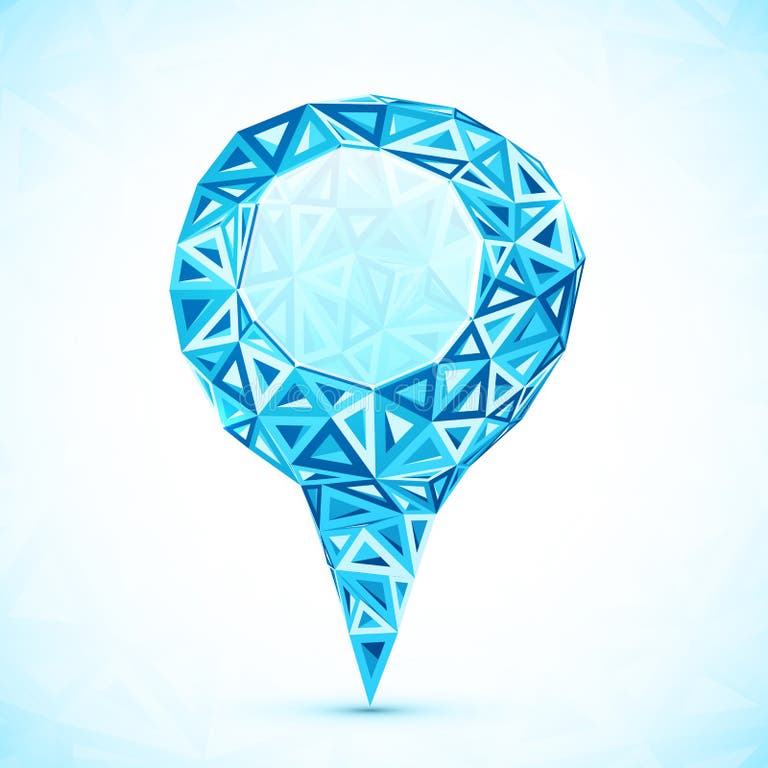Abstract Triangle Blue Vector Map Location Pointer Stock Vector ...