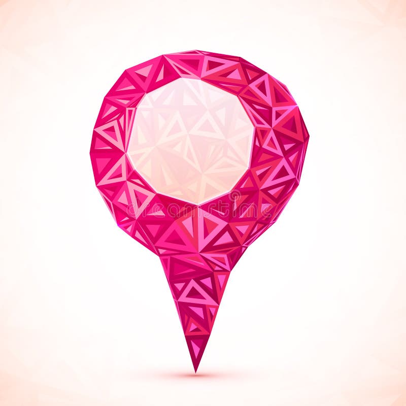 Abstract Triangle Pink Vector Map Location Pointer Stock Vector ...